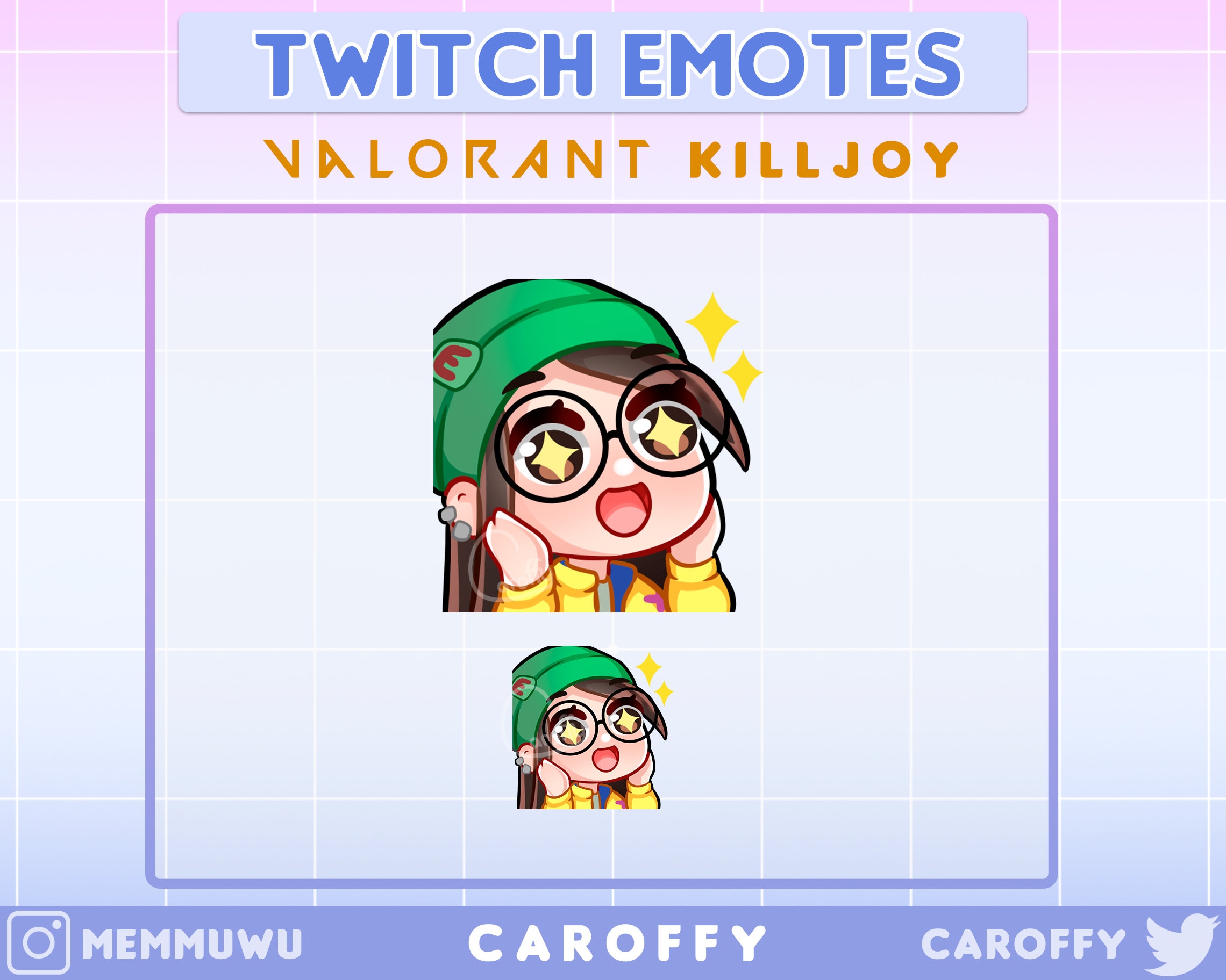 Cute Valorant Killjoy Emote | Wow | Twitch, Discord, Youtube - Etsy