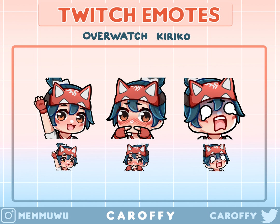 Buy Cute Overwatch Kiriko Emotes Twitch, Discord, Youtube Online in ...