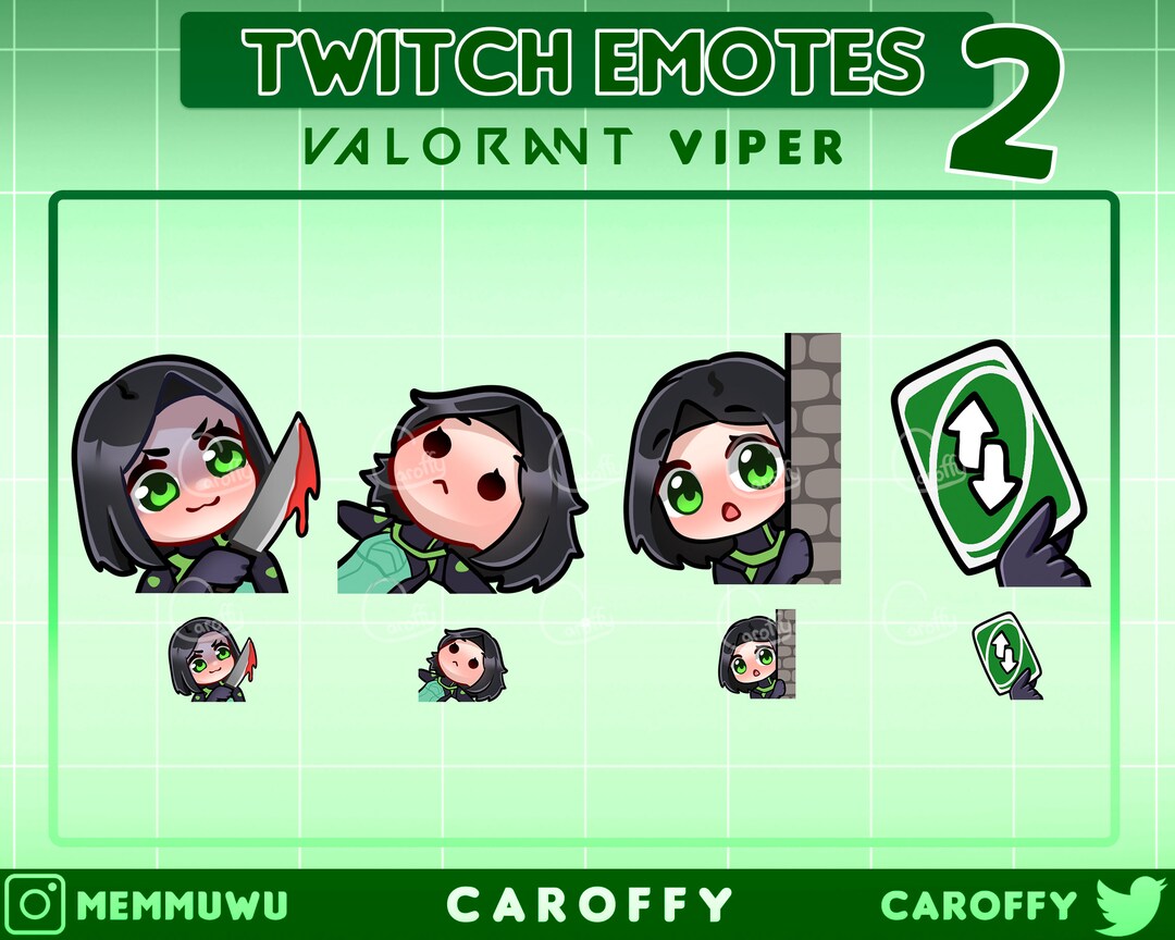 Cute Valorant Viper Emotes | Set 2 | Twitch, Discord, Youtube - Etsy