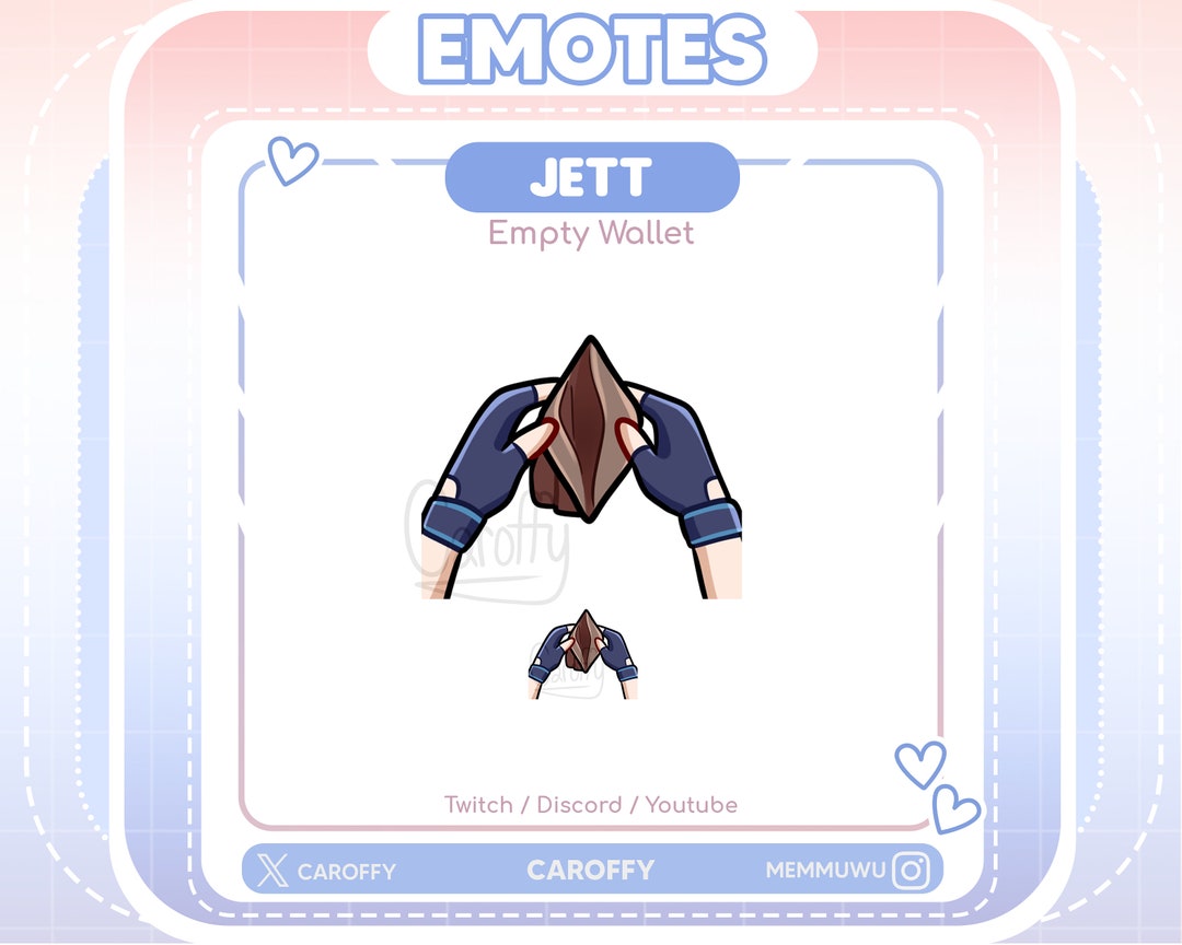 Cute Valorant Jett Emote | Empty Waller | Twitch, Discord, Youtube - Etsy