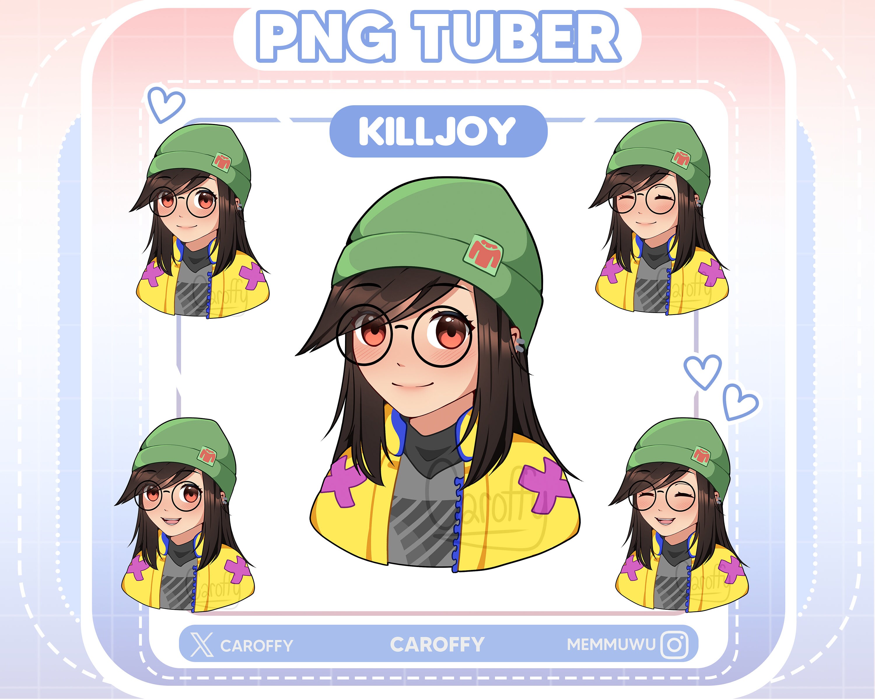 Cute Valorant Killjoy Pngtuber Model | Twitch, Discord - Etsy