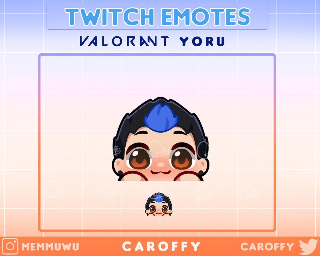 Cute Valorant Yoru Emote | Peek | Twitch, Discord, Youtube - Etsy