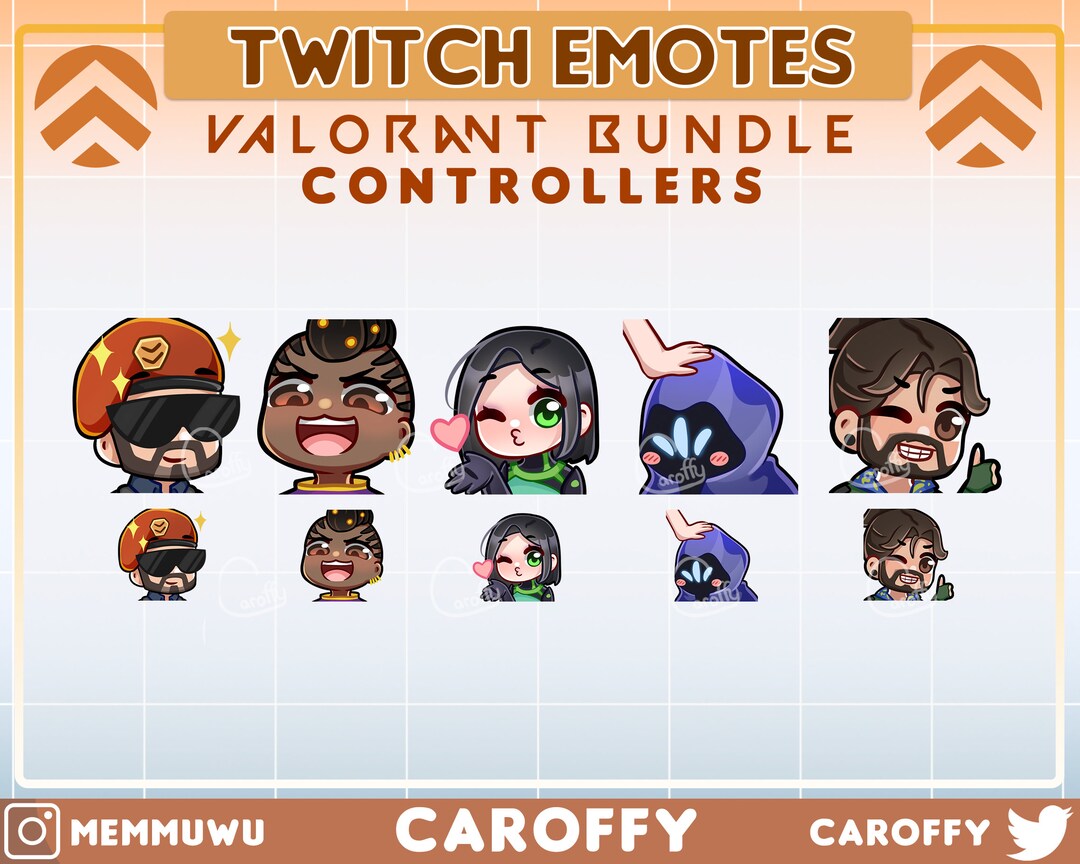 Valorant Emote Bundle CONTROLLERS Twitch, Discord, Youtube - Etsy