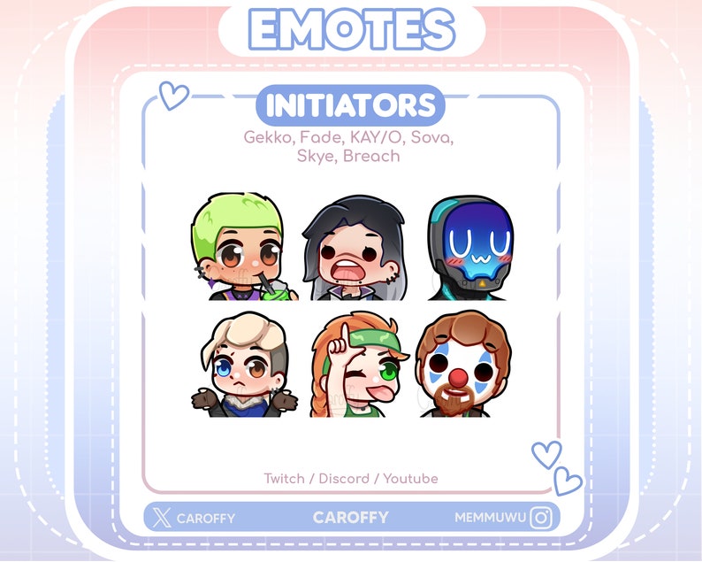 Valorant Emote Bundle | INITIATORS | Twitch, Discord, Youtube - Etsy