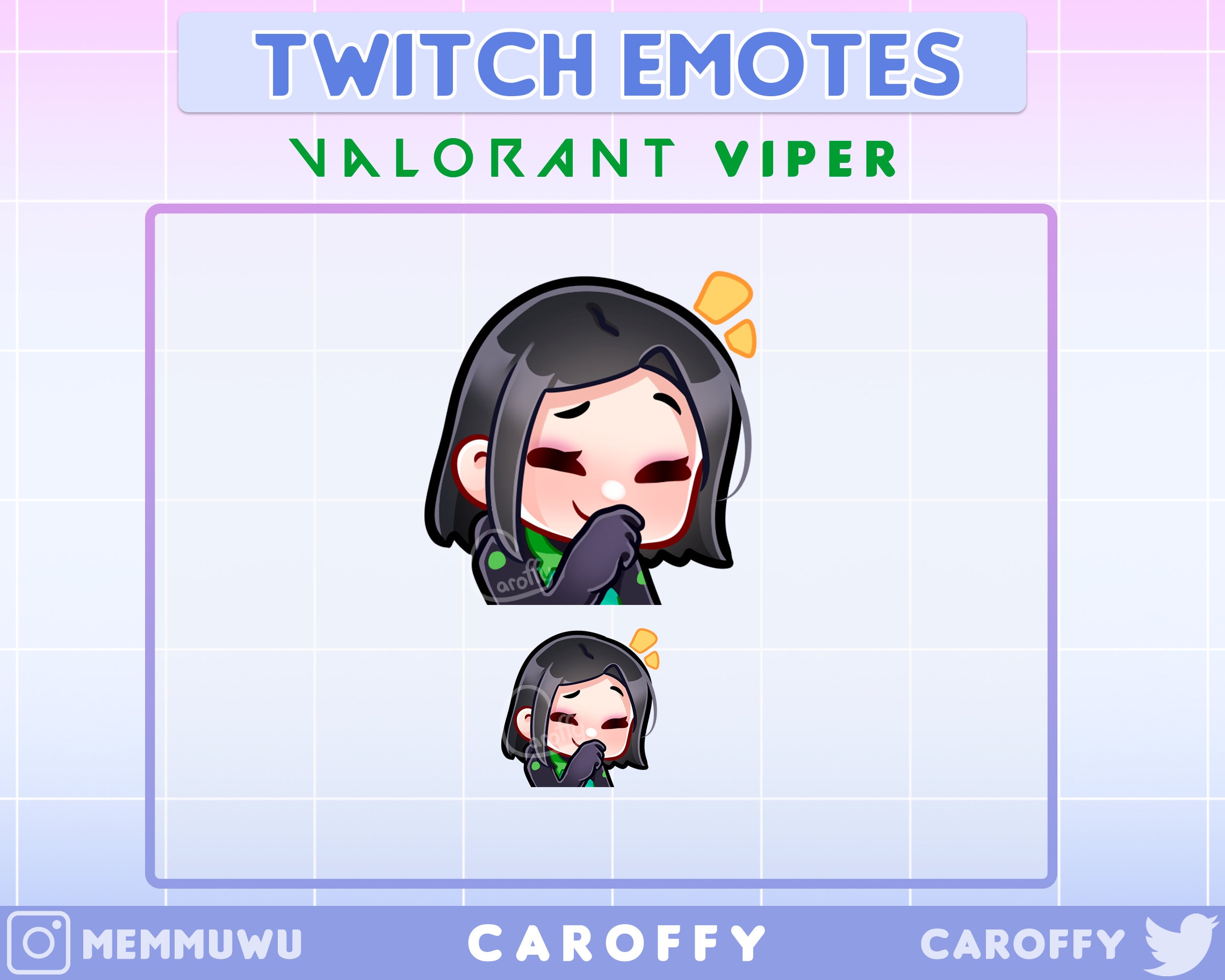 Cute Valorant Viper Emote / Laugh / Twitch, Discord, Youtube - Etsy España
