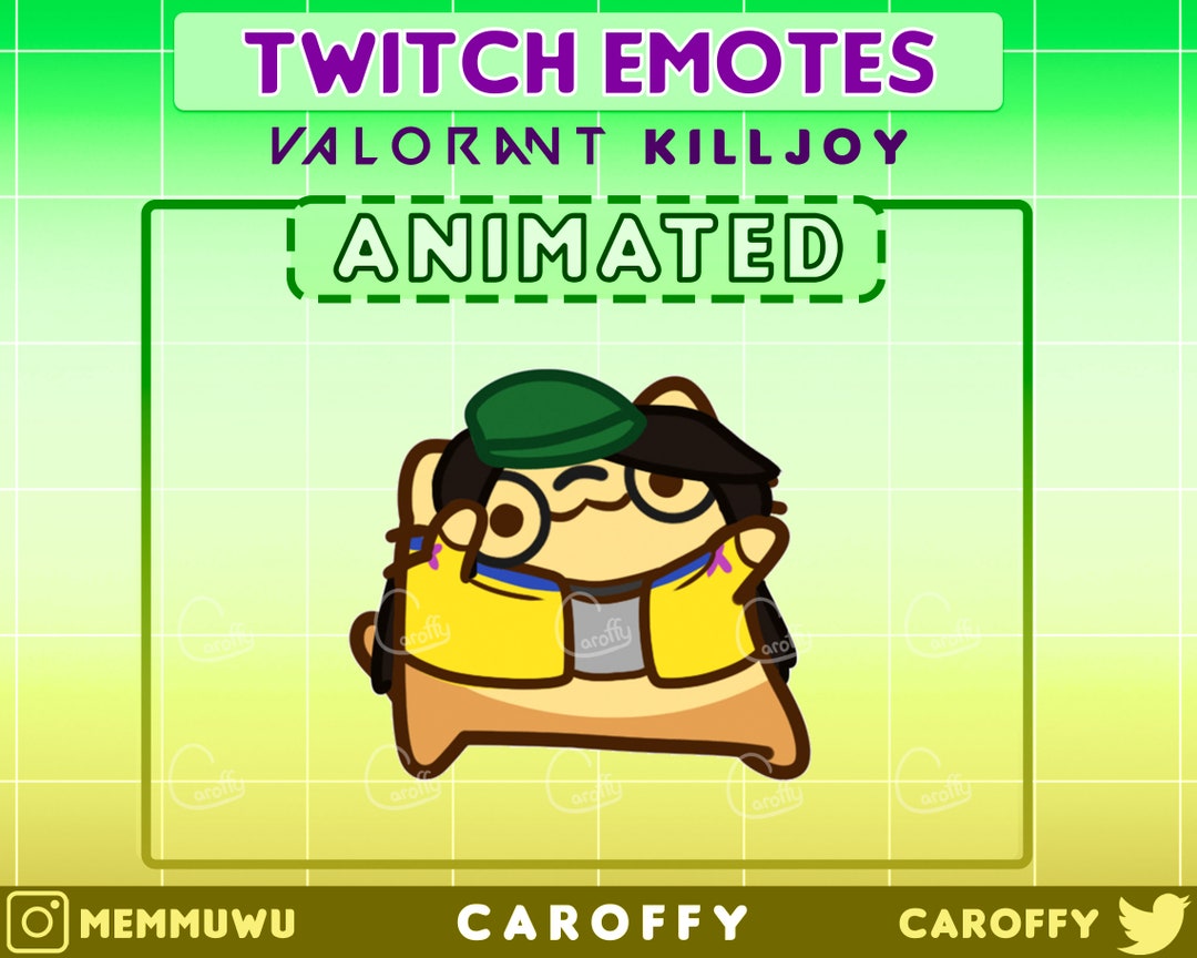 Cute ANIMATED Valorant Killjoy Emote | Cat Dance | Twitch, Discord - Etsy