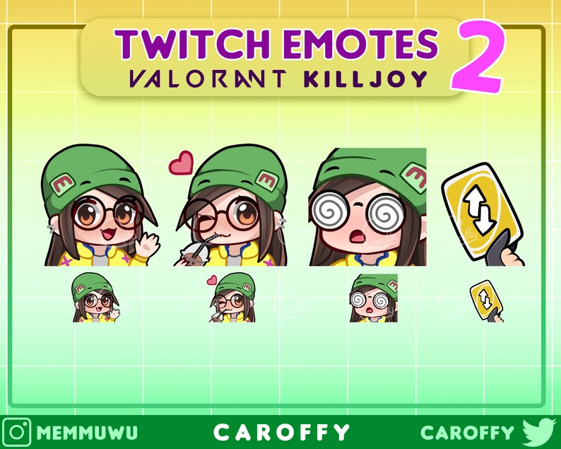 Cute Valorant Killjoy Emotes | Bundle 2 | Twitch, Discord, Youtube - Etsy