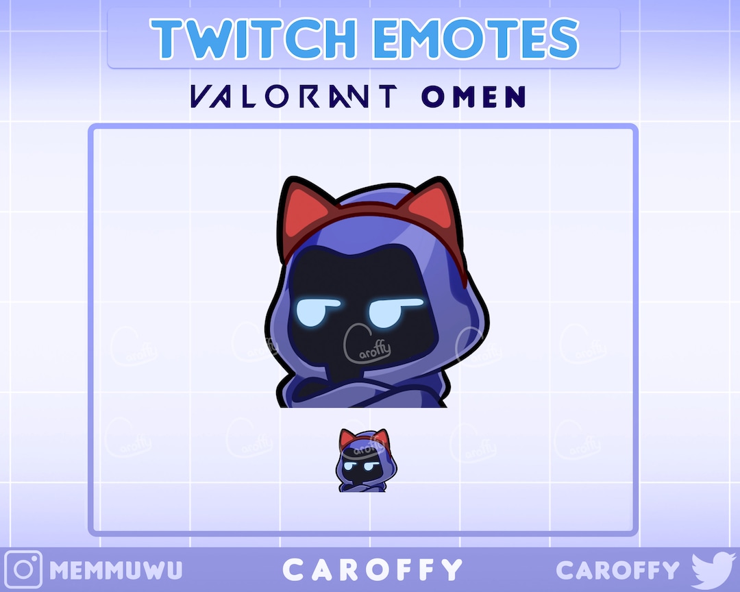 Cute Valorant Omen Emote | Pout | Twitch, Discord, Youtube - Etsy
