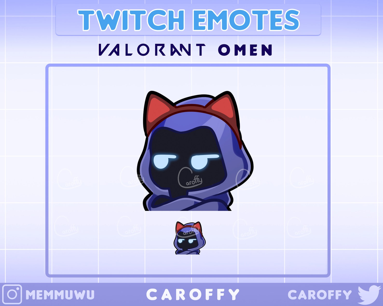 Cute Valorant Omen Emote | Pout | Twitch, Discord, Youtube - Etsy