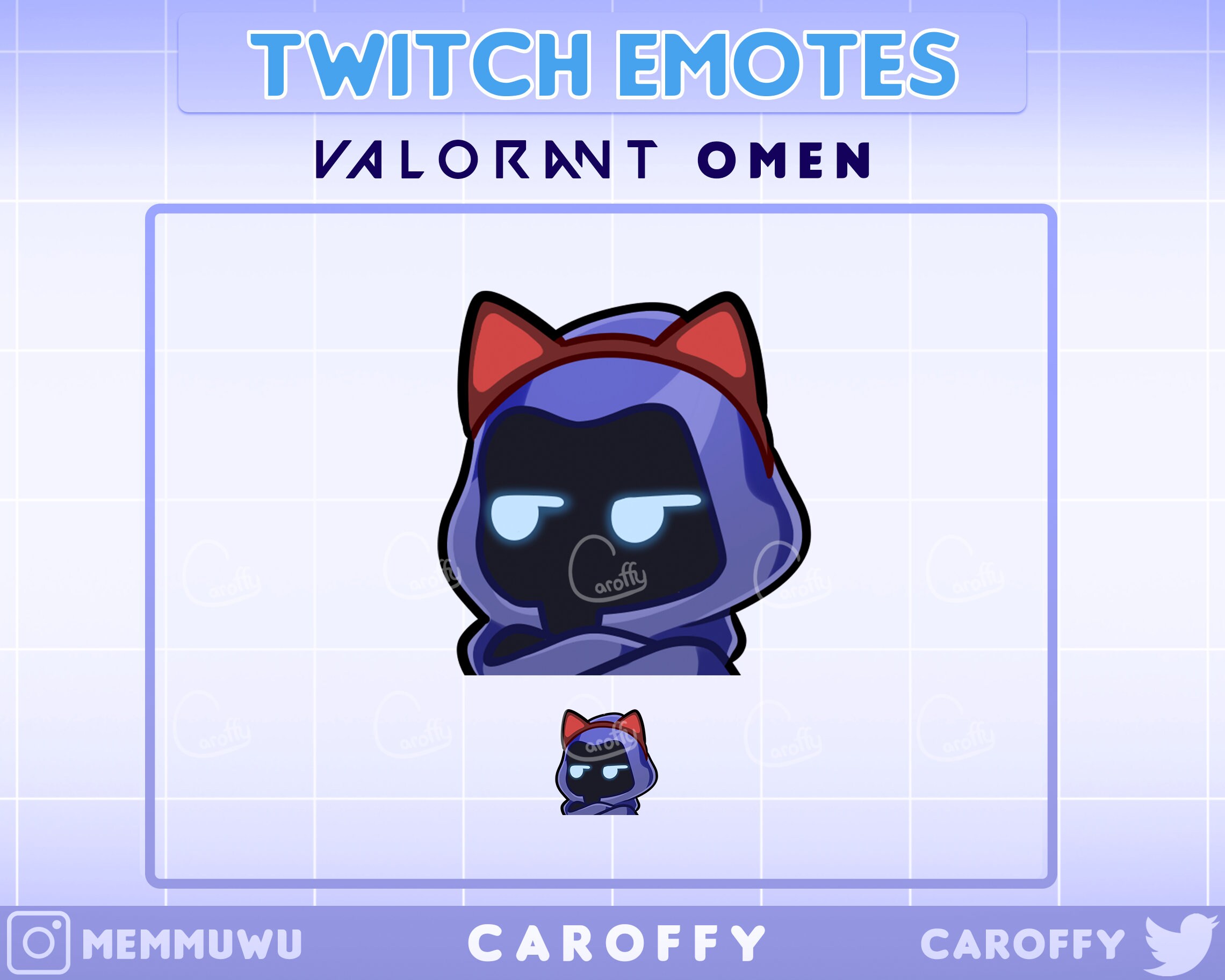 Cute Valorant Omen Emote | Pout | Twitch, Discord, Youtube - Etsy