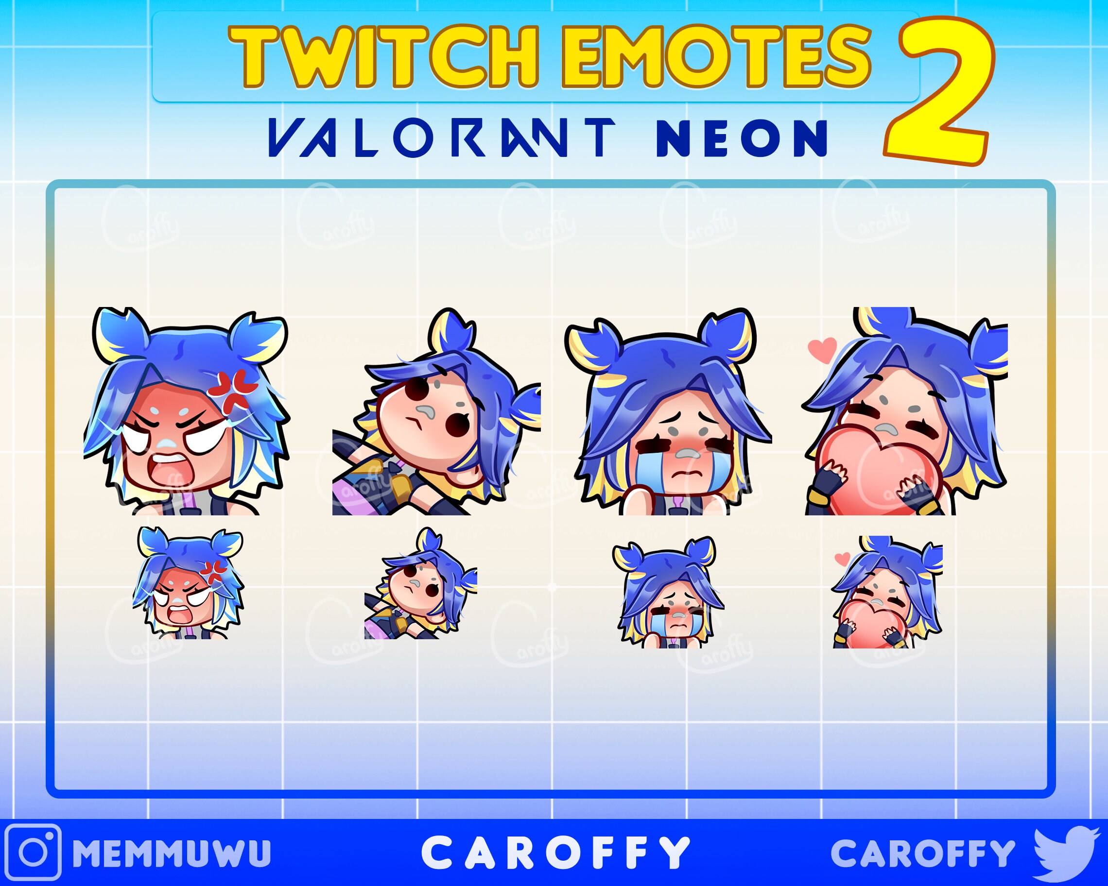 Cute Valorant Valorant Emotes | Set 2 | Twitch, Discord, Youtube - Etsy