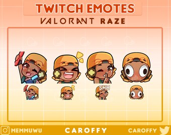Cute Animated Valorant Raze Nade Emote for Twitch, Youtube and Discord ...