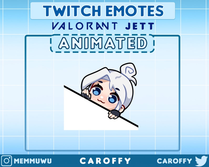 Cute ANIMATED Valorant Jett Bongo Emote | Twitch, Discord - Etsy