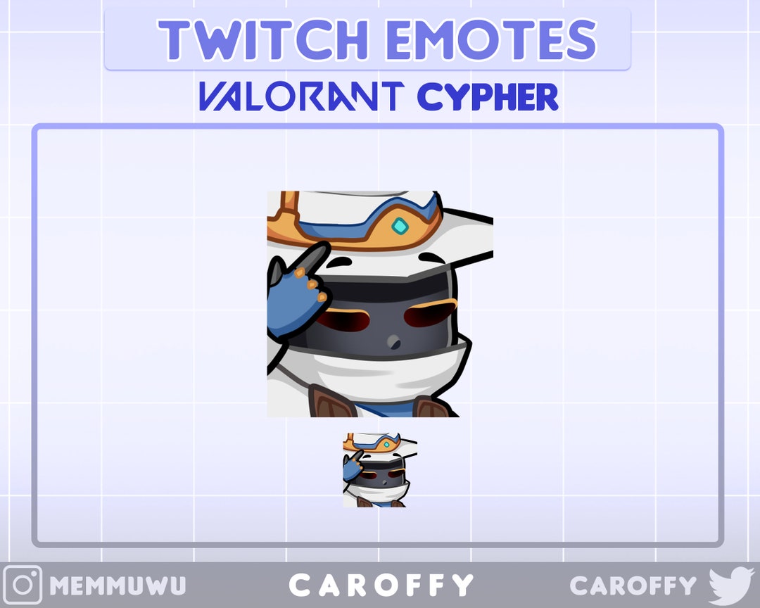 Cute Valorant Cypher Emote | High IQ | Twitch, Discord, Youtube - Etsy