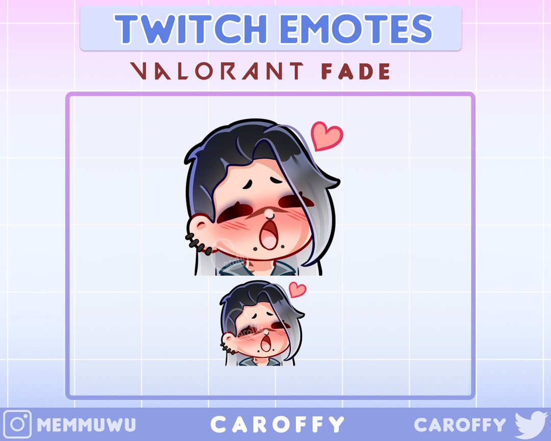 Cute Valorant Fade Emote | Gasm | Twitch, Discord, Youtube - Etsy