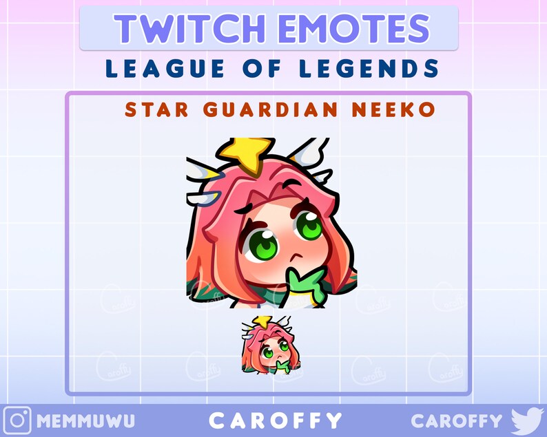 Cute Star Guardian Neeko Emote | League of Legends | Twitch, Discord ...