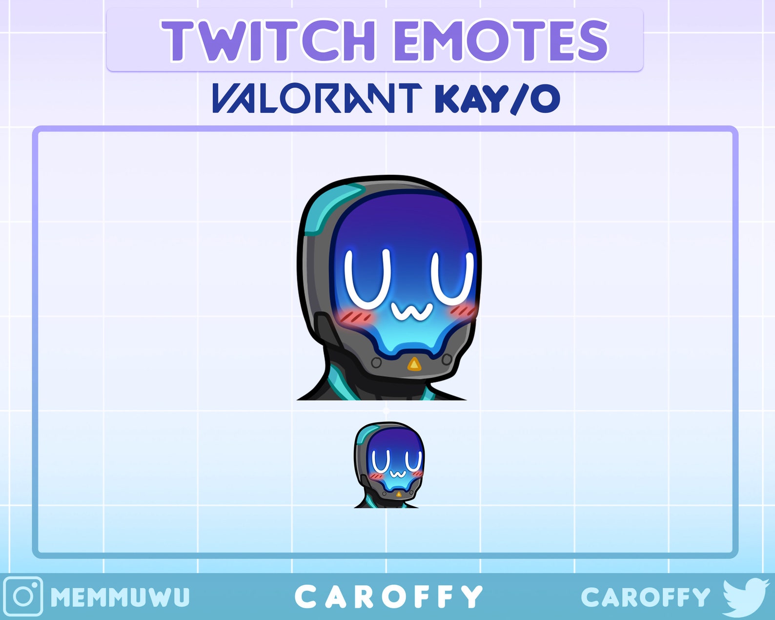 Cute Valorant KAY/O Emote | Uwu | Twitch, Discord, Youtube - Etsy