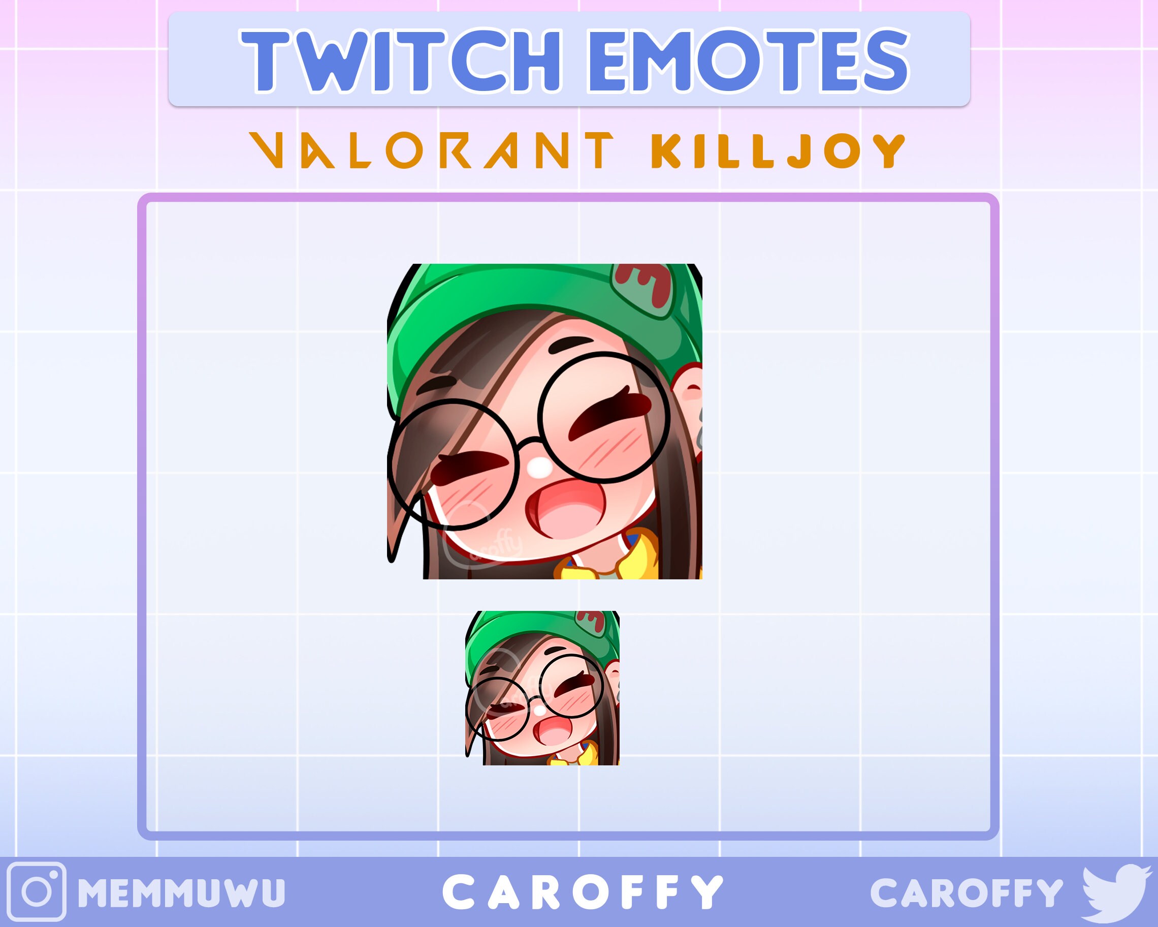 Cute Valorant Killjoy Emote | AYAYA | Twitch, Discord, Youtube - Etsy