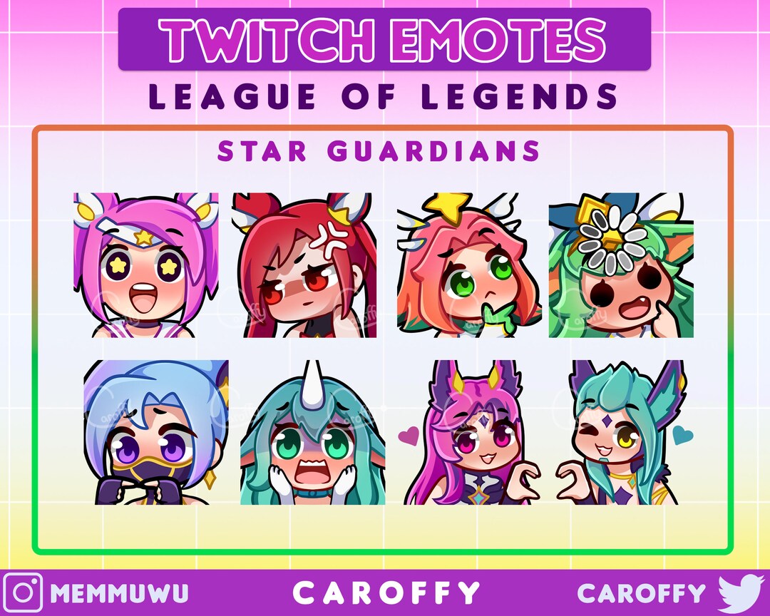 Cute Star Guardians Emote BUNDLE | League of Legends | Twitch, Discord ...