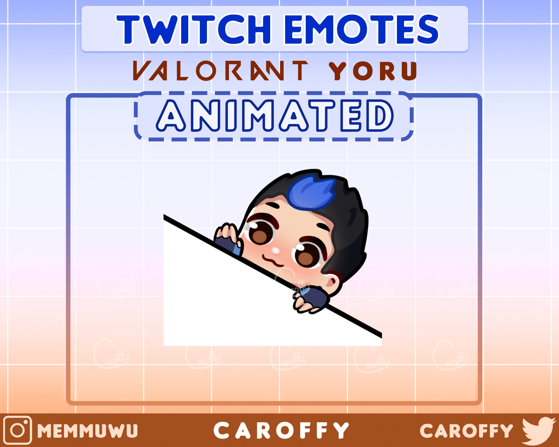 Cute ANIMATED Valorant Yoru Bongo Emote | Twitch, Discord - Etsy Australia