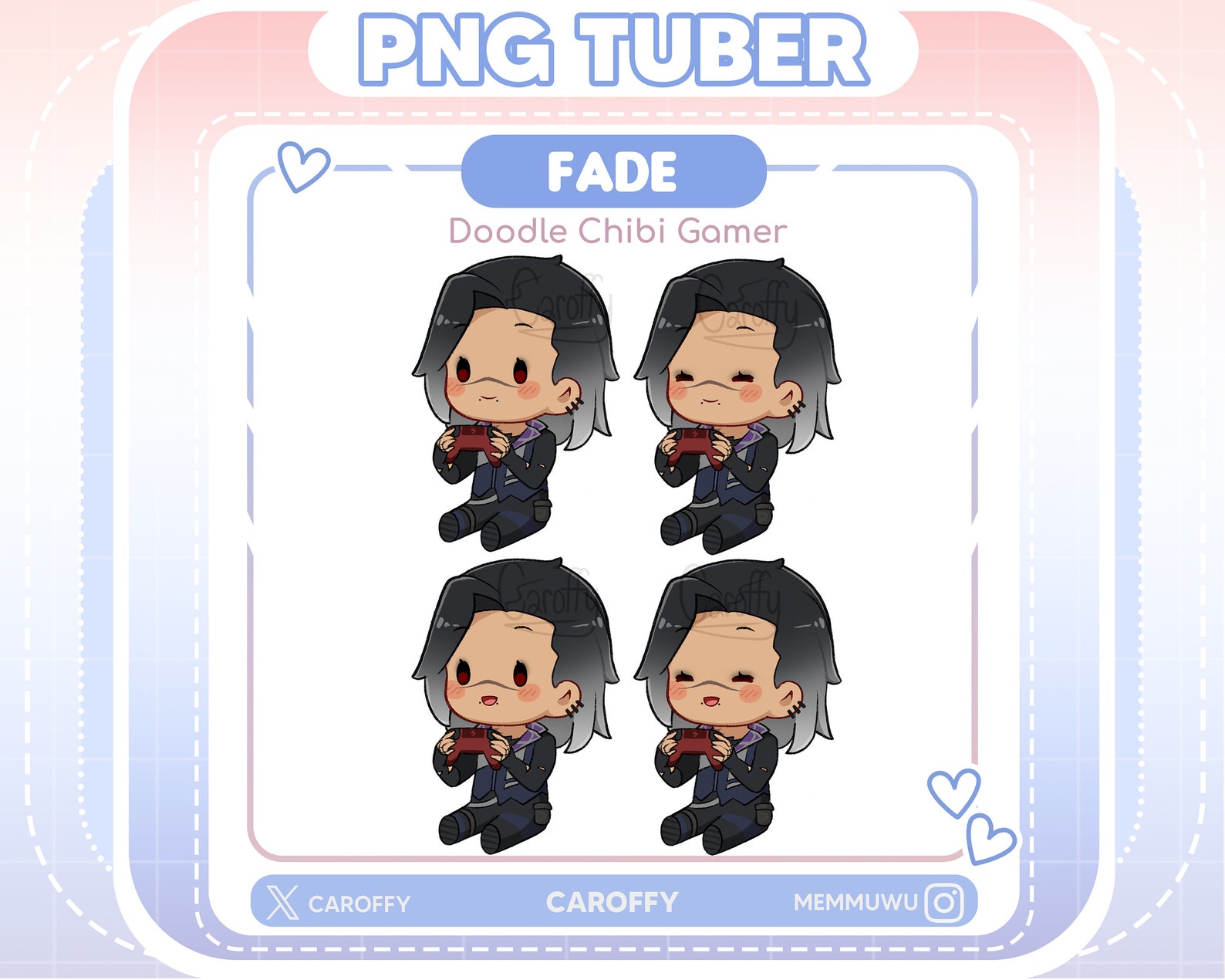 Cute Valorant Fade Pngtuber Model Doodle Chibi Gamer Twitch, Discord - Etsy