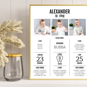 Editable Milestone Poster. Milestone Poster 1st Birthday. 1st | Etsy