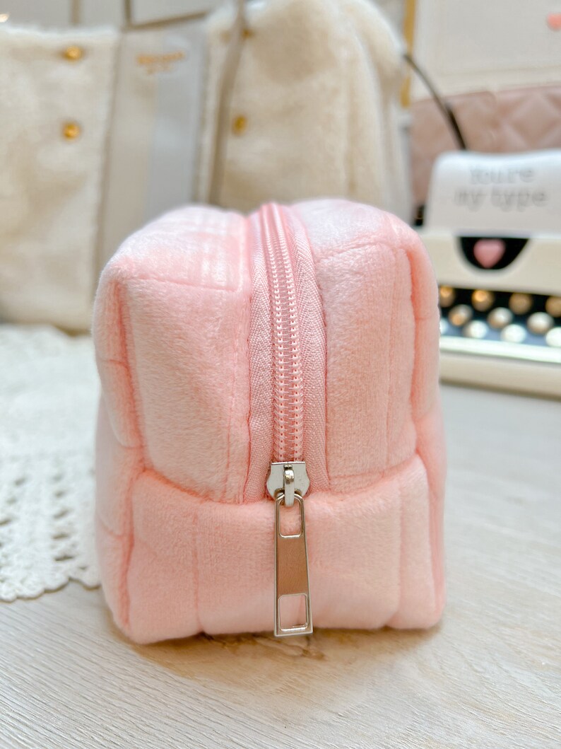 Soft Pink Quilted Planner Pouch - Etsy