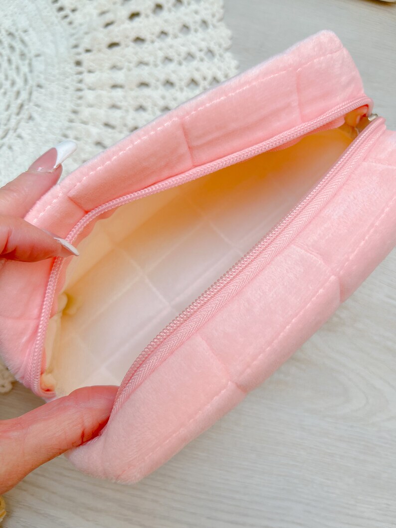 Soft Pink Quilted Planner Pouch - Etsy