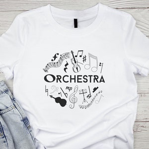 Orchestra T-shirt, Music Symbols, Music Doodles Tee, Orchestra Teacher ...