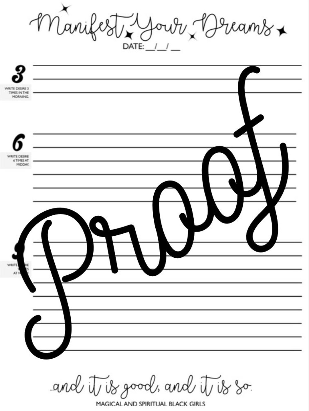 369 Method Worksheet - Etsy