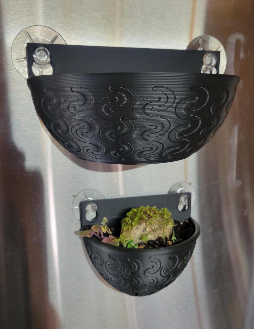 Suction Cup Plant Pot – 3D Printed Wall-mount Planter for Bathroom ...