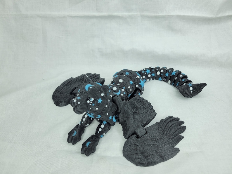 Special Large Blue Moon Glow-in-the-dark Winged Panther Flexi Animal ...