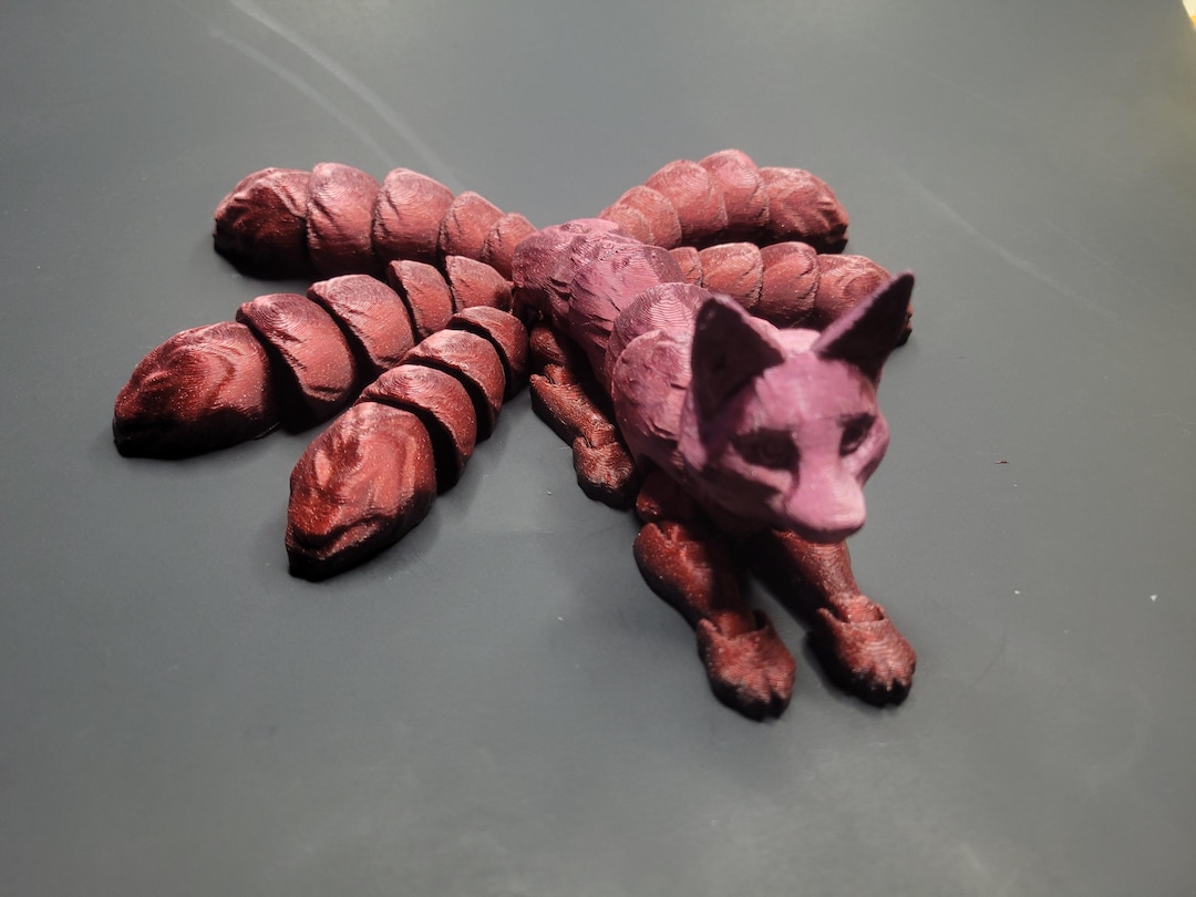 5 Tail Kitsune Fox Flexi Articulated Fidget Toy With Many Tails - Etsy