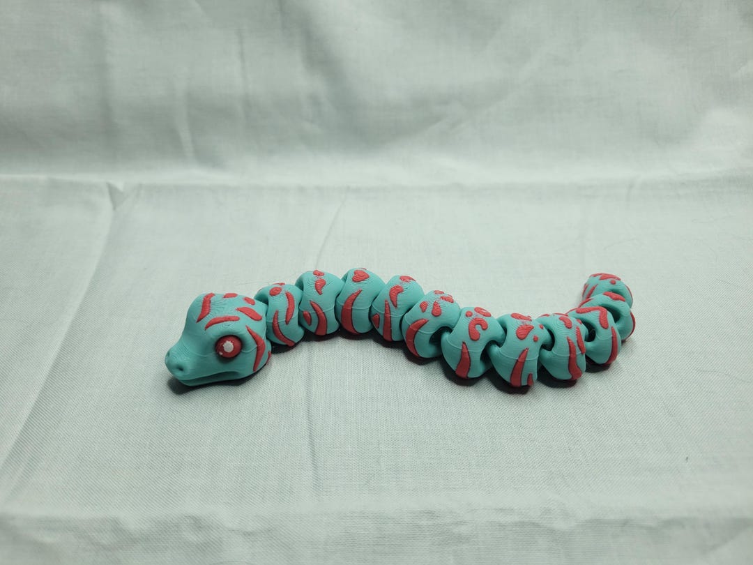 Flexi Articulated Snake – 3d-printed Desk Pet - Snake Lover Gift Idea ...