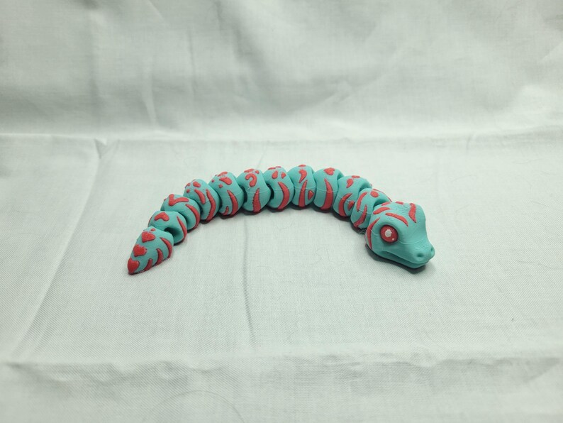 Flexi Articulated Snake – 3d-printed Desk Pet - Snake Lover Gift Idea ...