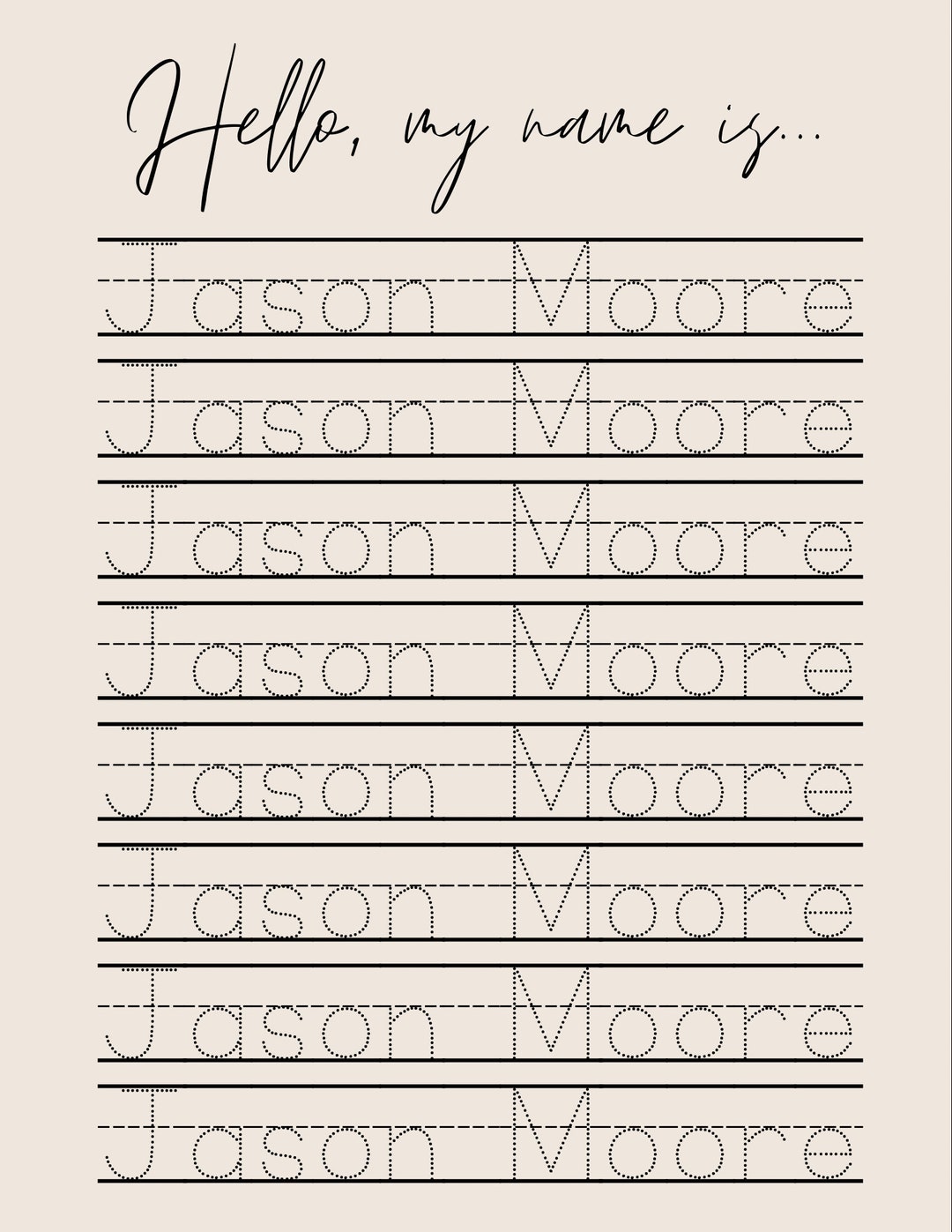 Printable Name Practice, Preschool, Kindergarten, Name, Letter, Name ...