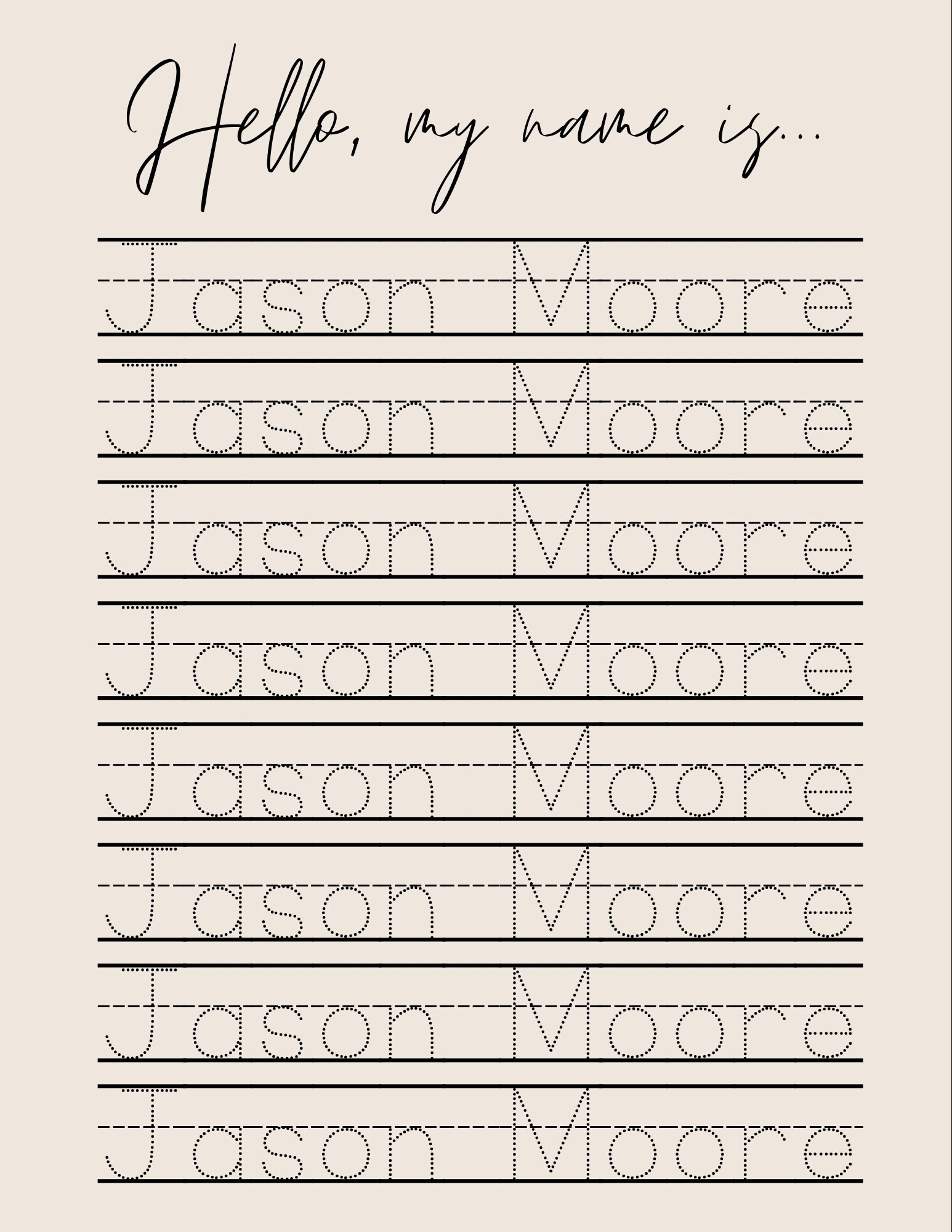 Printable Name Practice, Preschool, Kindergarten, Name, Letter, Name ...