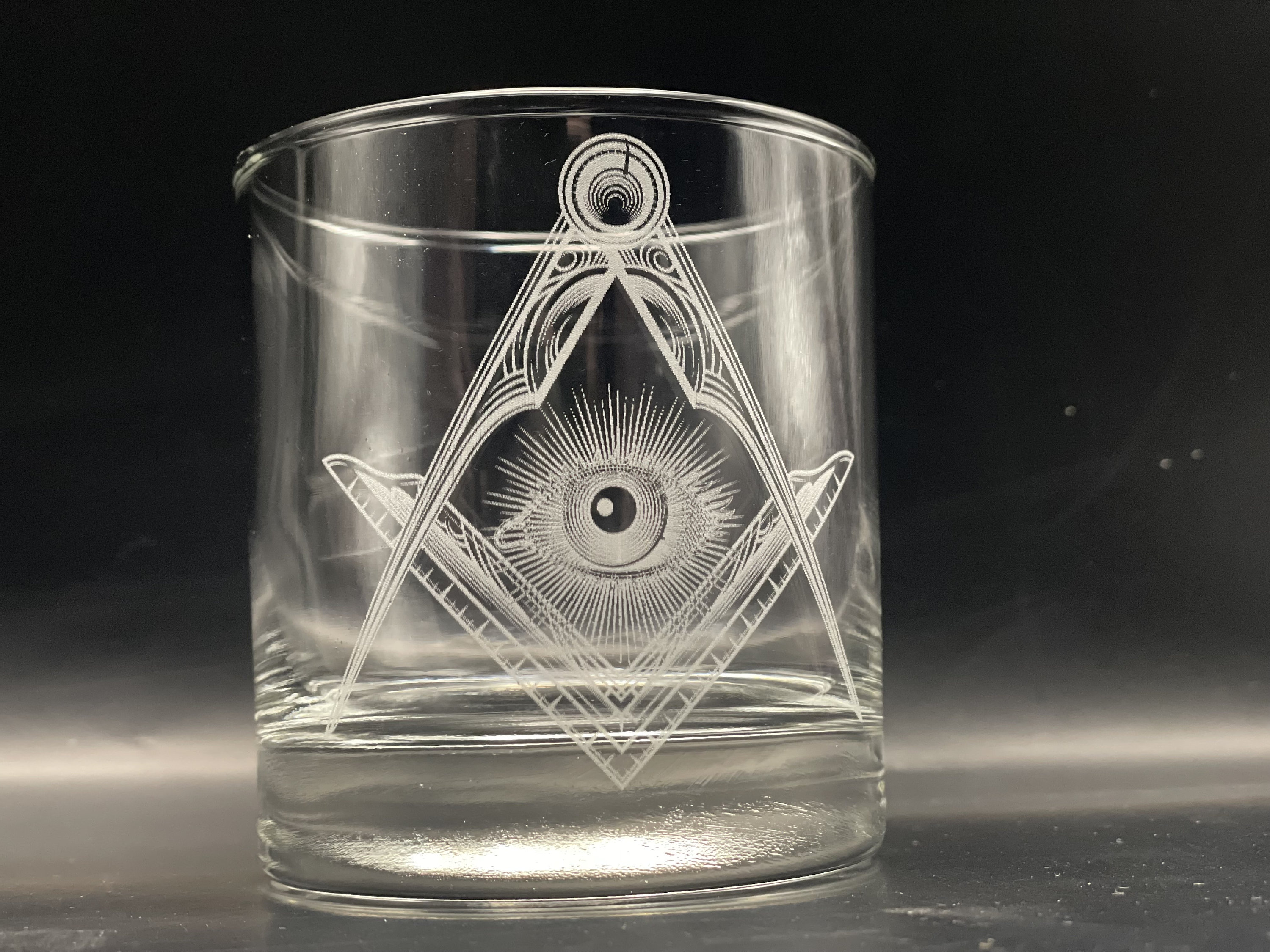 Engraved Masonic Officer Whiskey Glass | Freemason Gift - Etsy