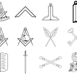 Masonic Jewel SVG DXF Files | Blue Lodge Officer Jewels (digital Files ...