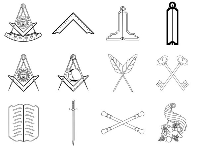 Masonic Jewel SVG DXF Files | Digital Files ONLY | Blue Lodge Jewel Set ...