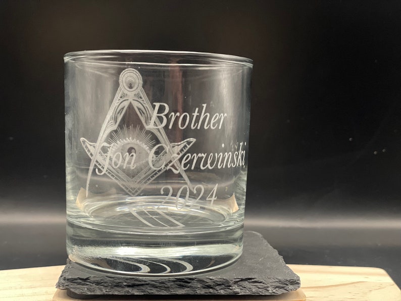 Blue Lodge Masonic Officer Line Whiskey Glass | Masonic Gift Ideas ...