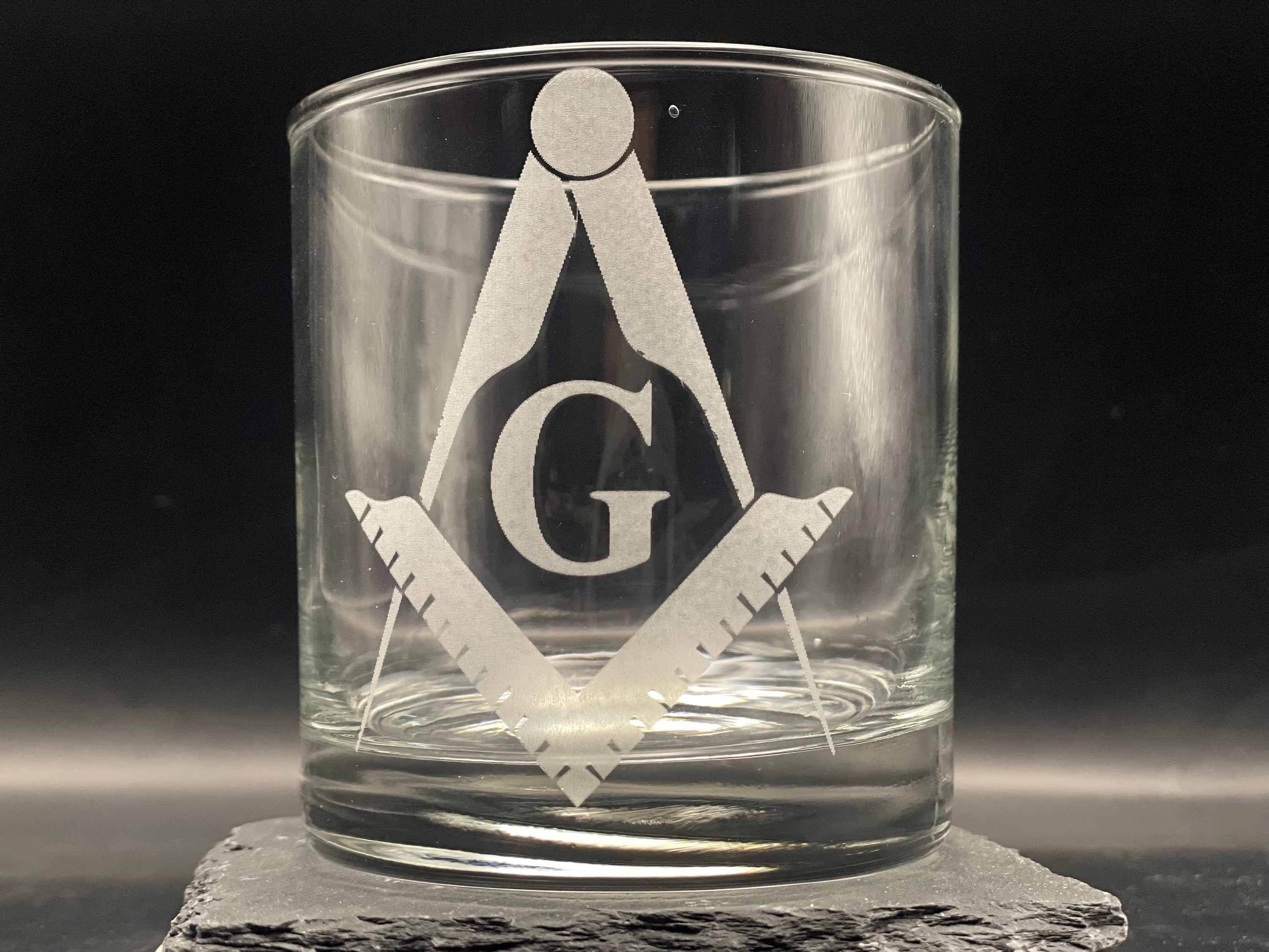 Blue Lodge Masonic Officer Line Whiskey Glass | Masonic Gift Ideas ...
