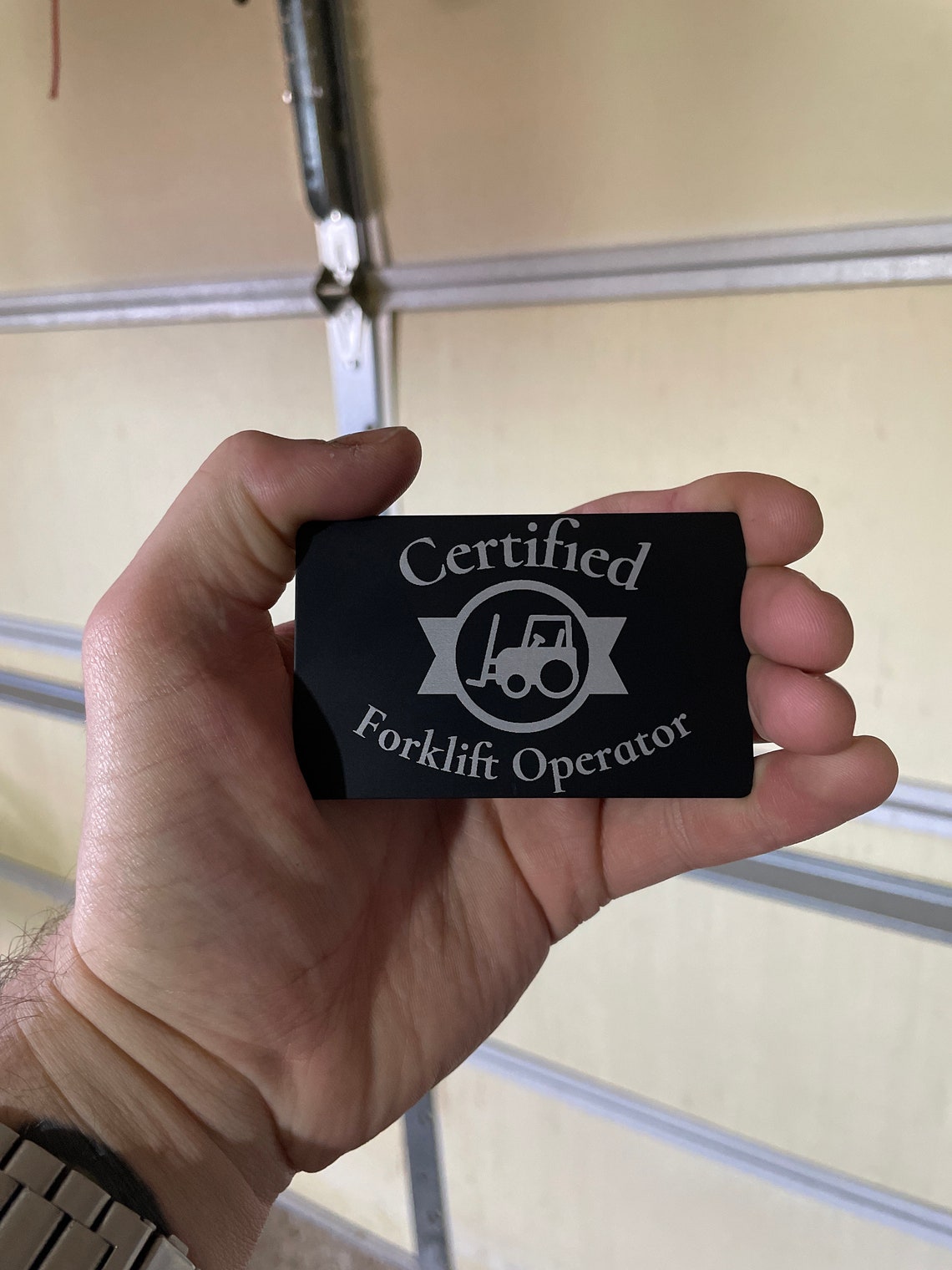 Certified Forklift Operator Card Funny Gift Blue Collar Gag Gift Fork ...