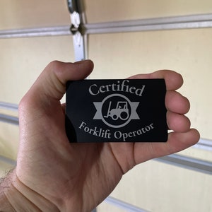 Certified Forklift Operator Card Funny Gift Blue Collar Gag Gift Fork ...