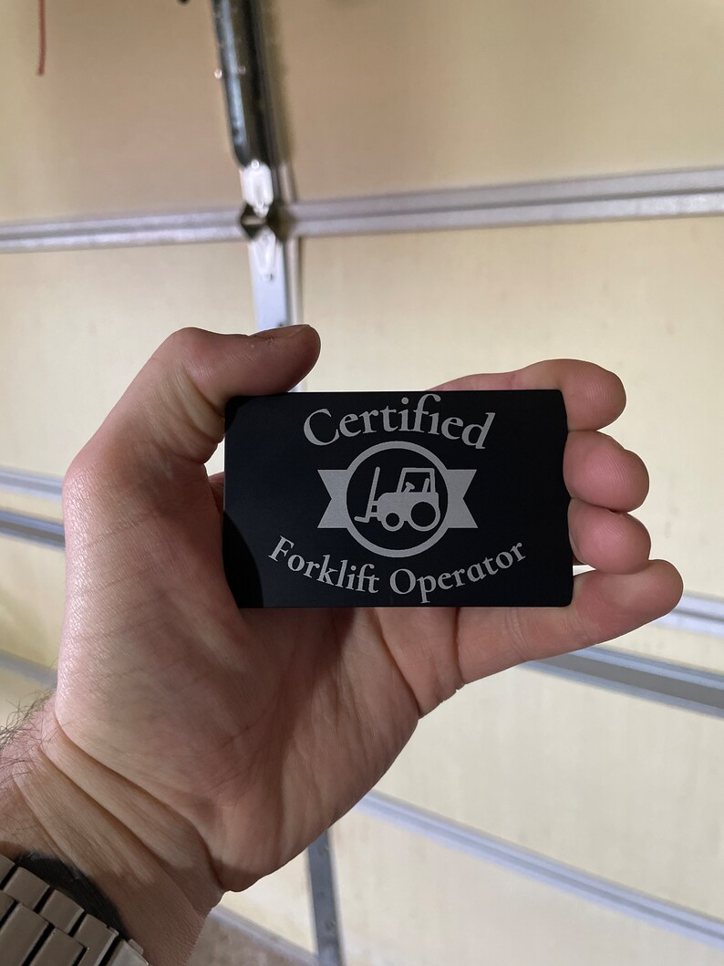 Certified Forklift Operator Card Funny Gift Blue Collar Gag Gift Fork ...