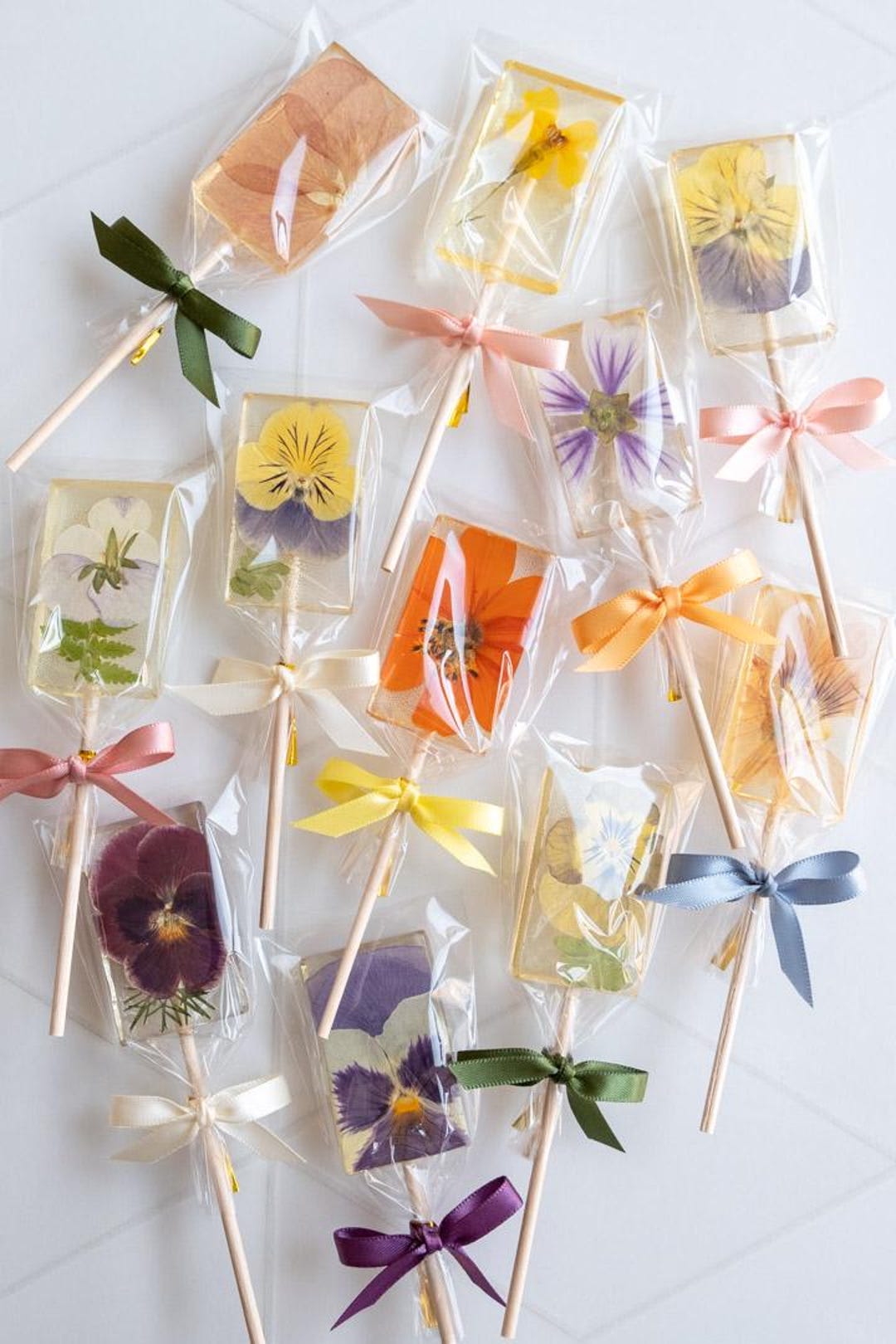 10 Wildflower Rectangle Lollipops *leftovers From Previous Batches at a ...