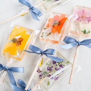 10 Wildflower Rectangle Lollipops - Etsy