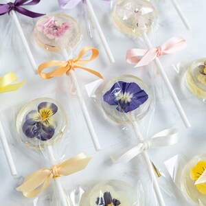 10 Mini Edible Flower Lollipops - Etsy