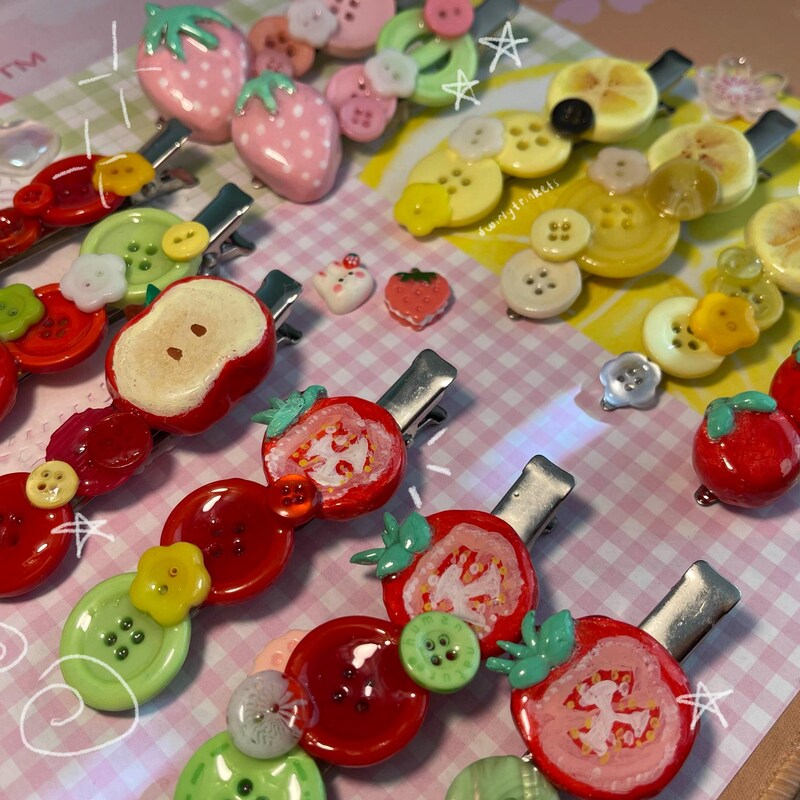 Fruit Hair Clips - Etsy