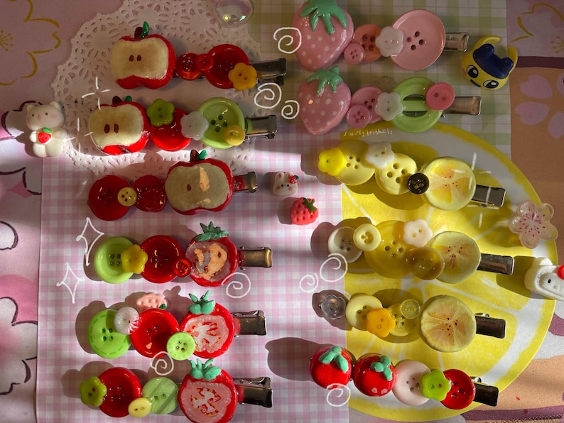 Fruity Button Clips ⋆ - Etsy